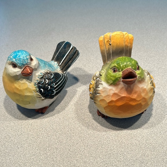 Accents | Set Of Two Plaster Wood Feel Birds | Poshmark